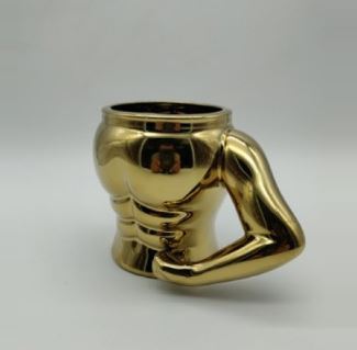 Muscle Man Coffee Mug - Gold | The ShopCircuit – The ShopCircuit